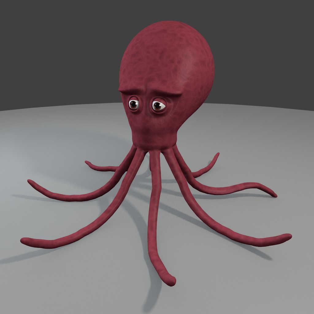 low poly octopus