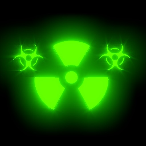 Radioactive Bio Hazard Logos 4 Pack Of Flammable, Biohazard,