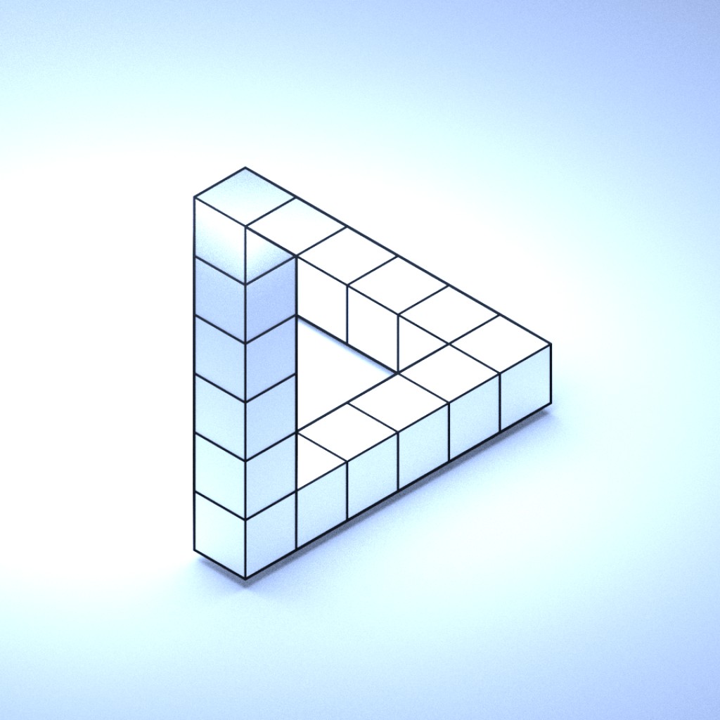 Penrose Triangle Cubes