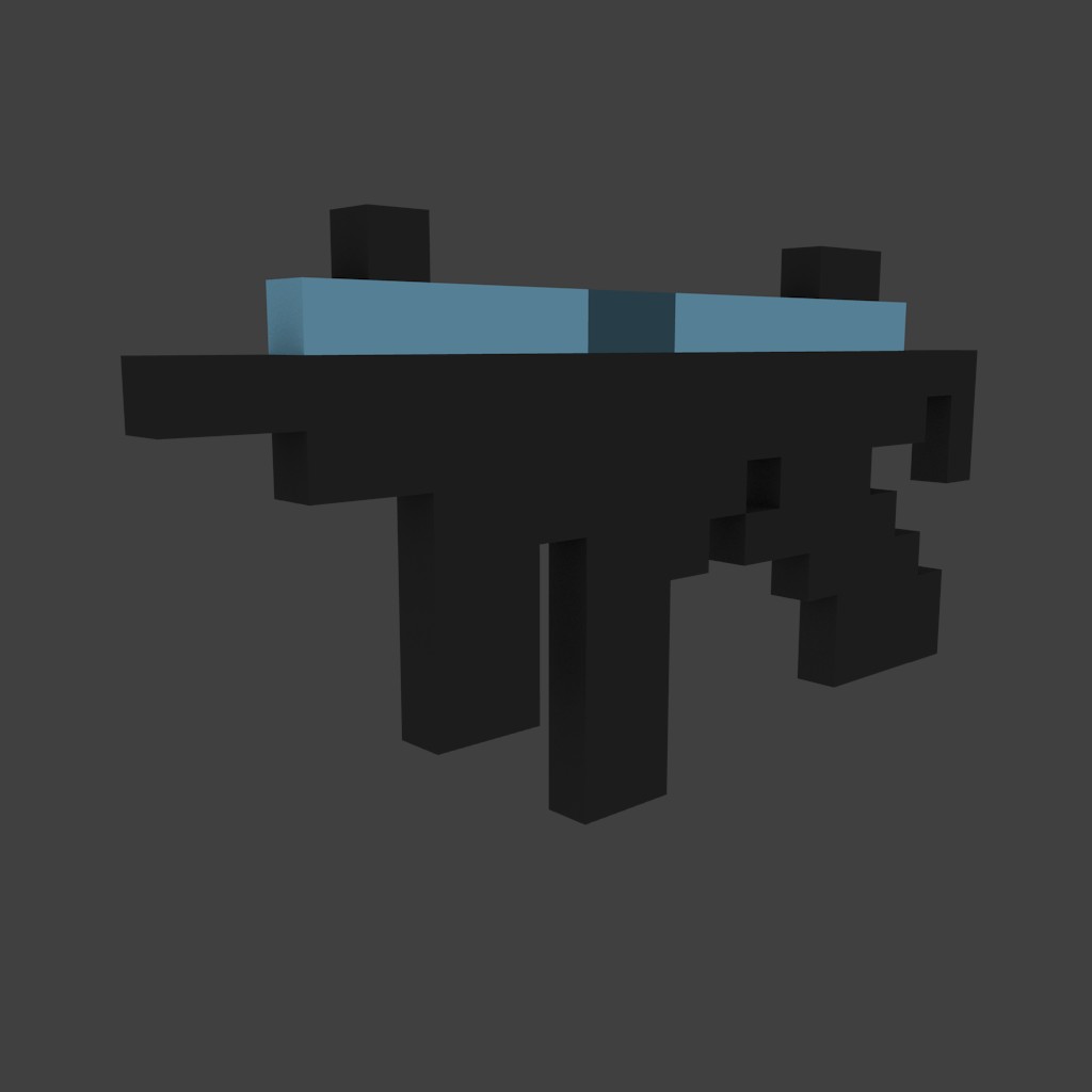 Pixel Art Minecraft Gun