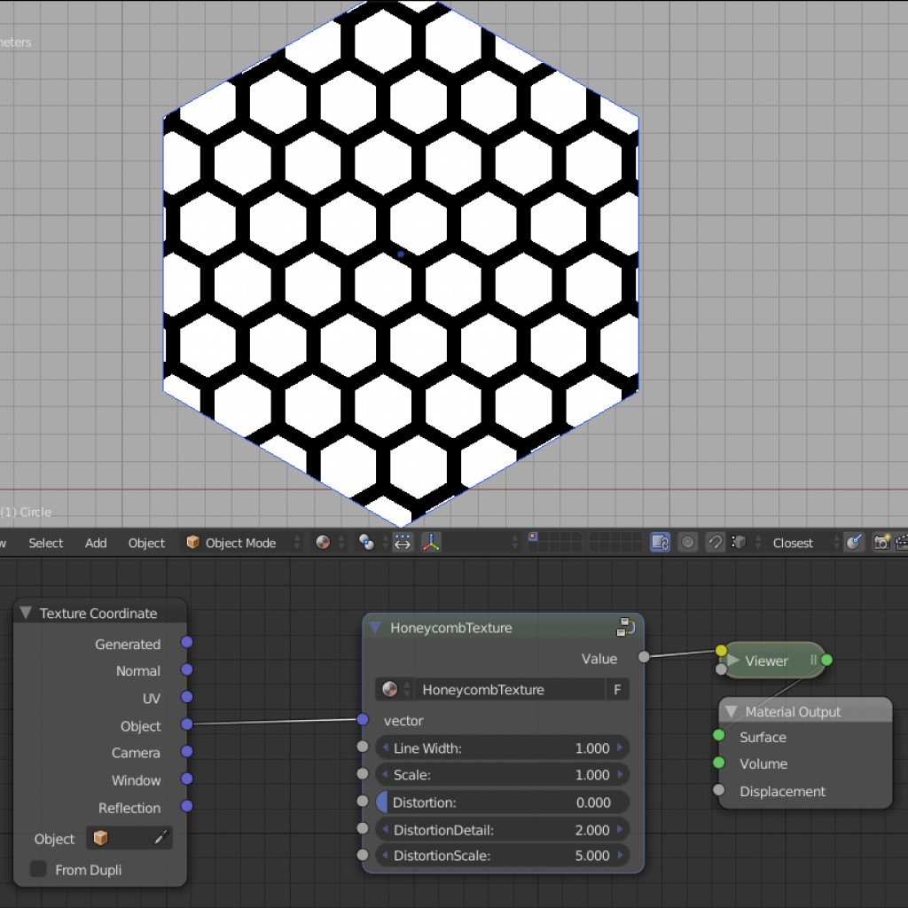 hexagonal texture blender