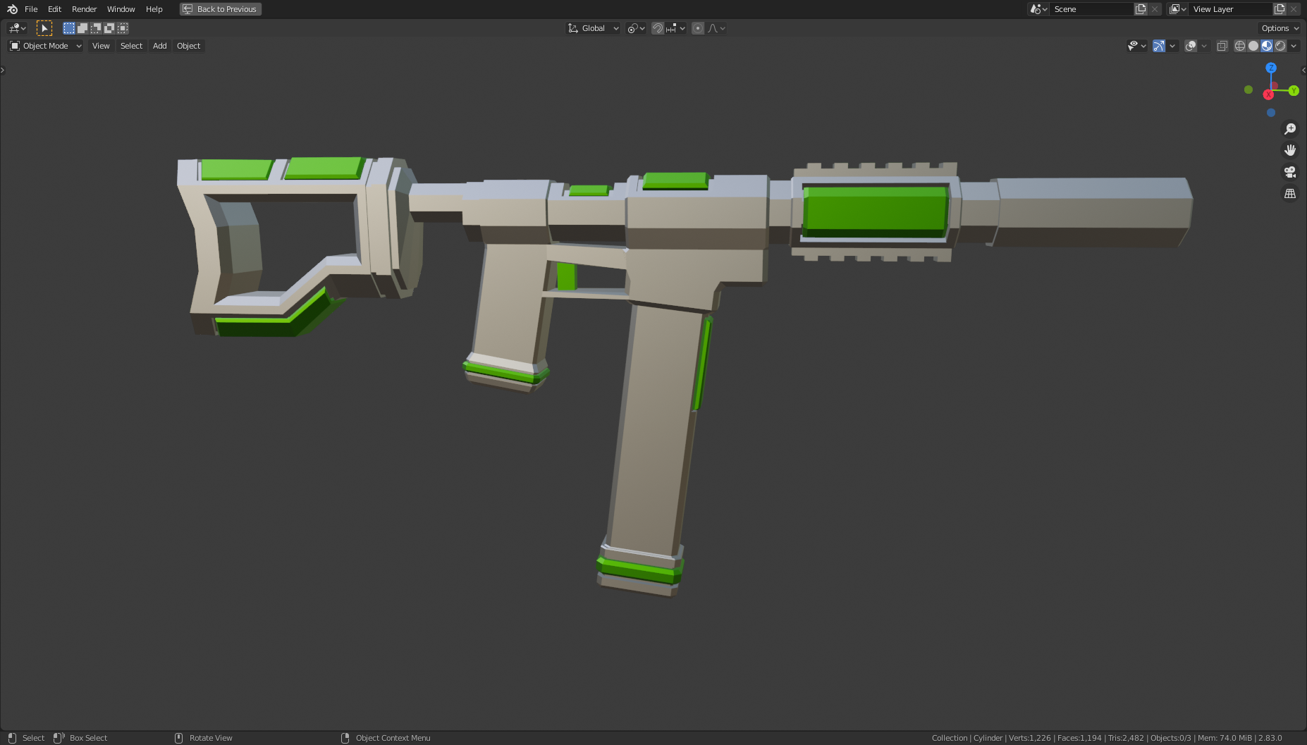 Futuristic Submachine Gun
