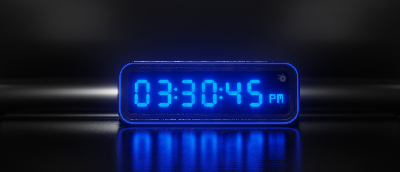 Digital Clock Display Animation