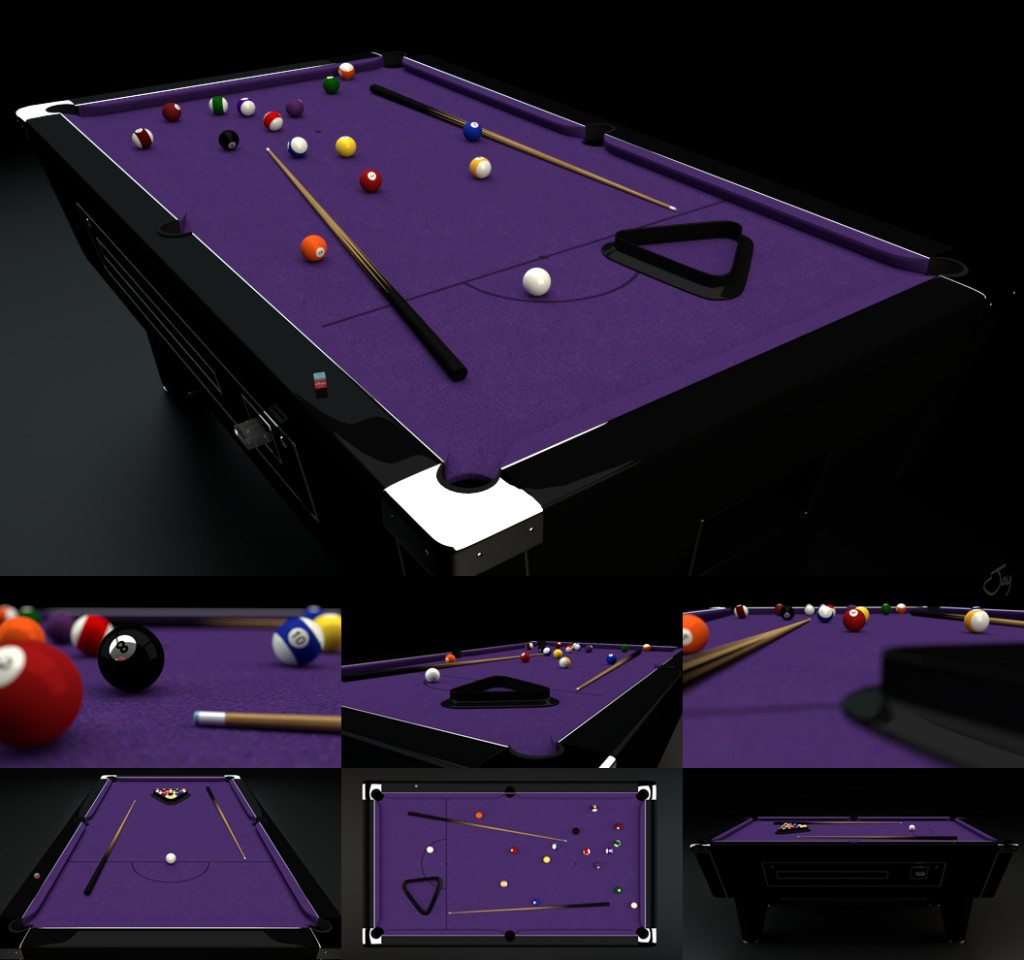 pool table purple