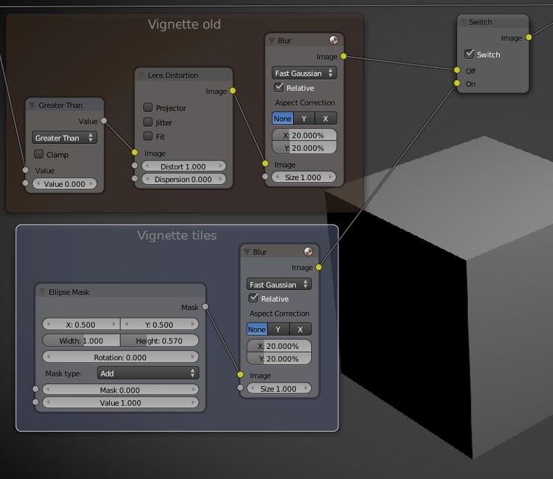 vignette texture blender